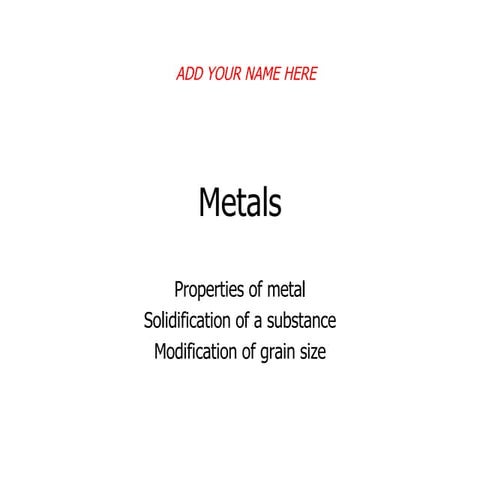 Metals | PPT