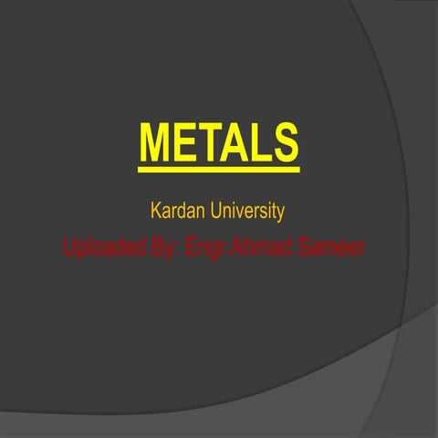 Metals | PPTX