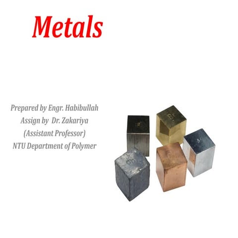 Metals at a glance | PPT