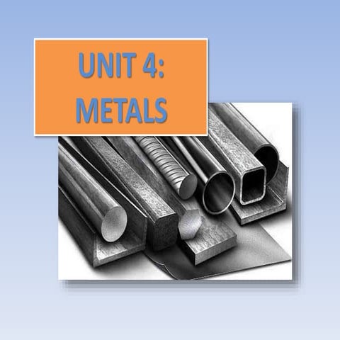 Metals intro | PPTX | Metals Industry | Industries