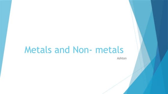 Chapter 4 metals and non-metals (class-8) CBSE | PPTX | Chemistry | Science