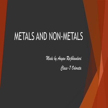 METALS AND NON-METALS.pptx. study about metals and their ...