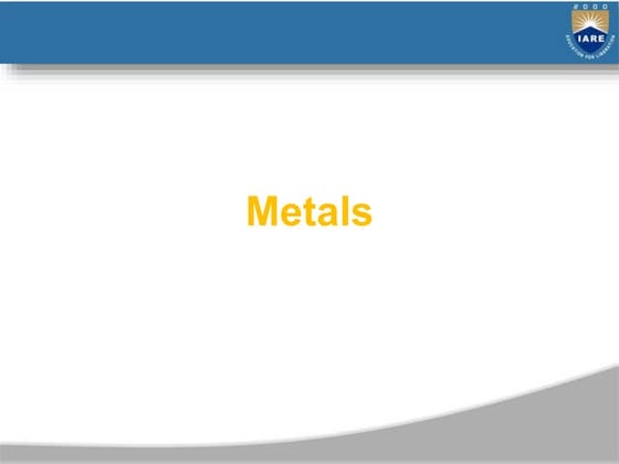 physical properties of metals | PPTX