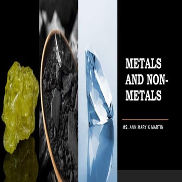 METALS AND NON METALS, CLASS 7th, CBSE Board | PPTX