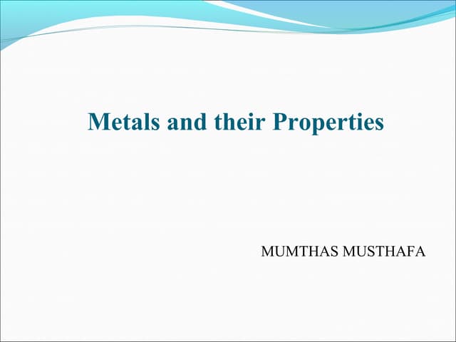 Metals and non metals | PPT