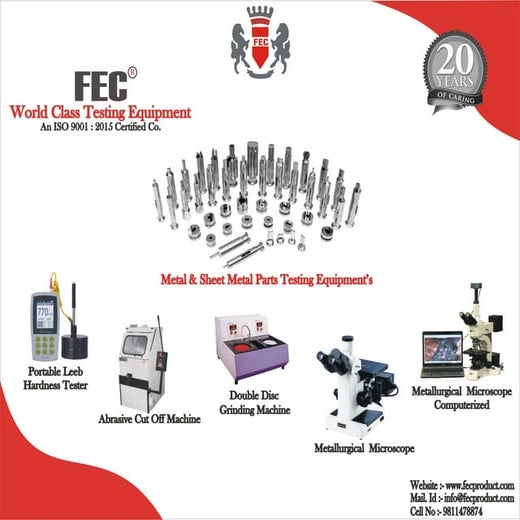 Testing/Manufacture/Metal & sheet metal Parts Testing Equipment | PPT