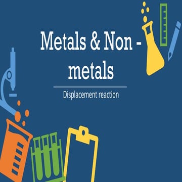 Metals & Non -metals displacement examples for displacement reactions ...
