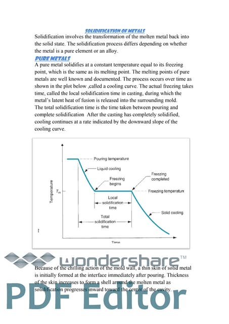 SOLIDIFICATION OF CASTING | PPT