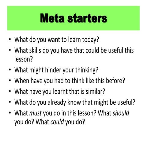 Meta menus | PPTX