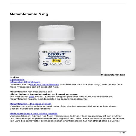 Metamfetamin 5 mg | PDF