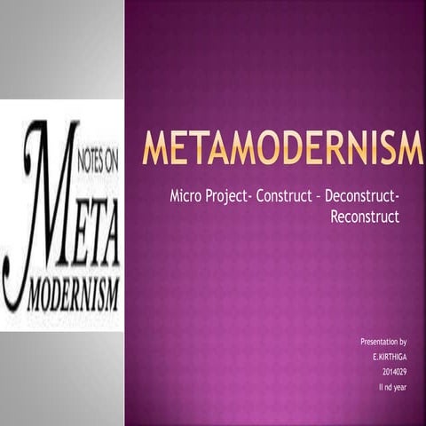 Metamodernism | PPTX