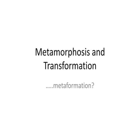 Metamorphasis | PPT