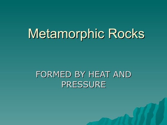Metamorphic Rocks and their types across globe | PPT
