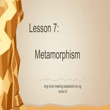 Metamorphism EARTH AND LIFE SCIENCES ABM SHS | PPTX