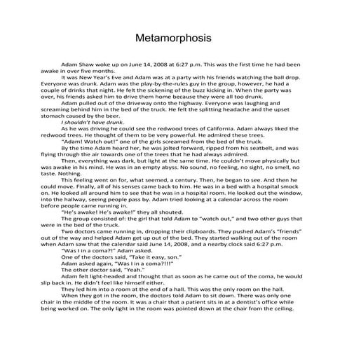 Metamorphosis | DOCX