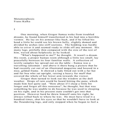 Kafka Metamorphosis. Book Design / Cover | PDF