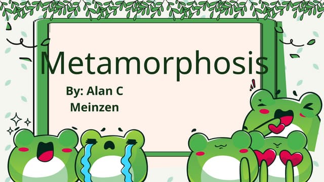 Metamorphosis-amphibians, hormonal control | PPTX