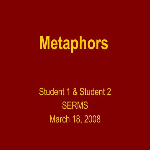 Metaphors | PPT