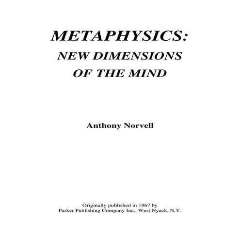 Metaphysics new dimensions_of_the_mind_norvell | PDF
