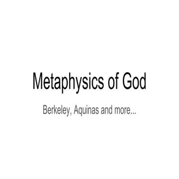 Metaphysics of god | PPTX
