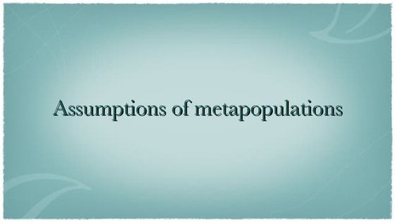 Metapopulation | PPT