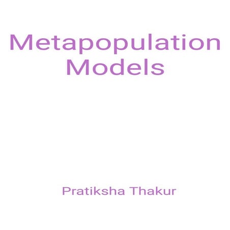 Metapopulation Models | PDF