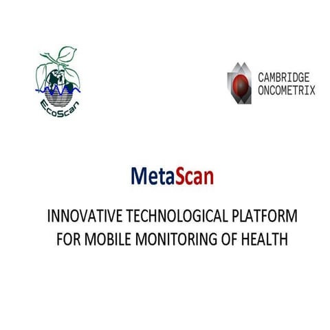 INNOVATIVE TECHNOLOGICAL PLATFORM FOR MOBILE MONITORING OF HEALTH | PPT ...