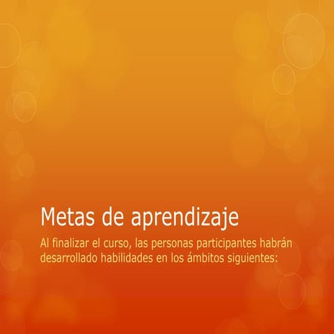 Metas de aprendizaje | PPTX