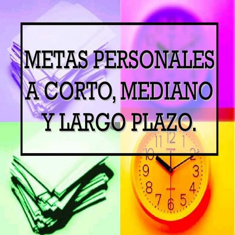 Metas personales a corto, mediano y largo | PPT