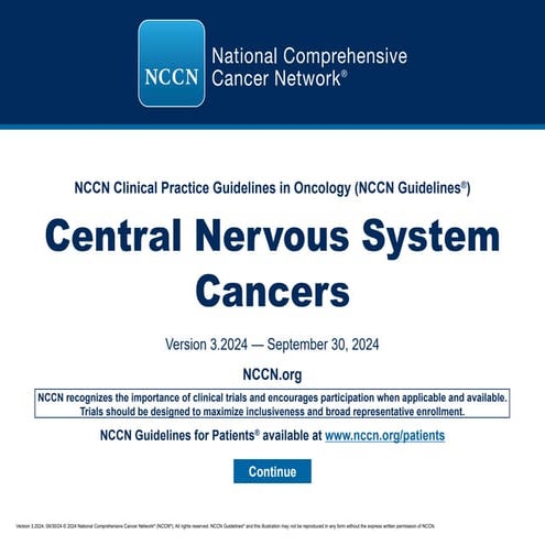 metastase NCCN neurosurgery logbook oncology | PDF