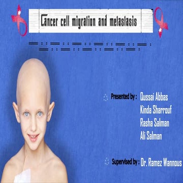 Metastasis- Cancer cell migration | PPT