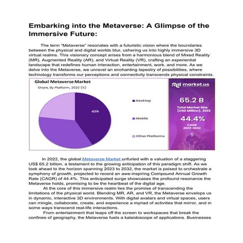 The Metaverse: A Quick Look at the Key Trends | PDF