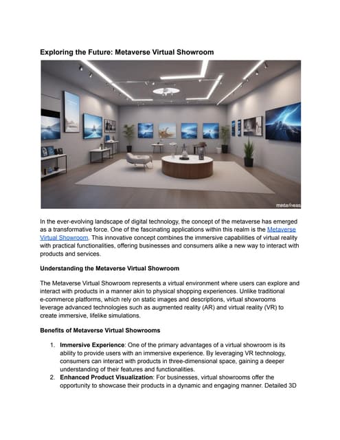 The Future of Retail: Exploring Metaverse Shopping Malls | PDF ...