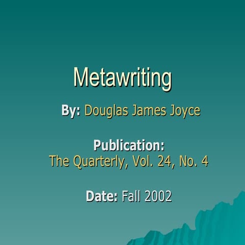 Metawriting | PPT