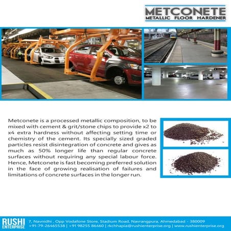 Construction Chemicals Company, Metallic floor hardener | PDF
