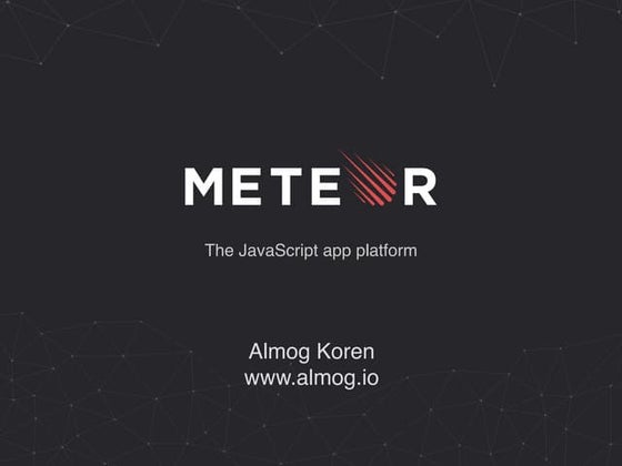 Meteor - building an email client | PPT