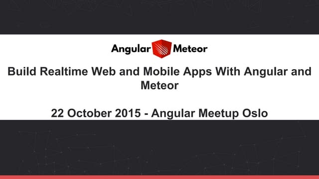 Meteor Angular Ppt