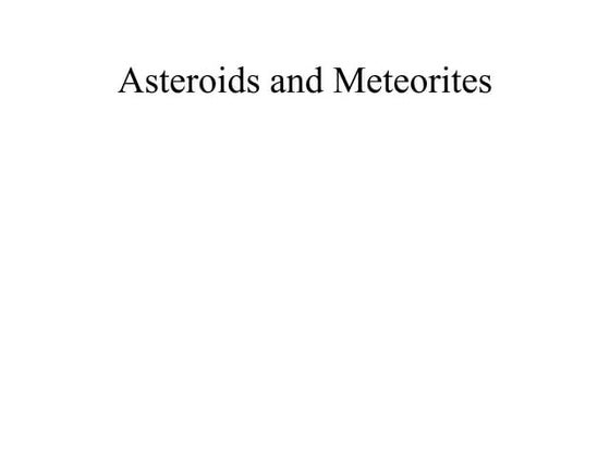 Comets, asteroids & meteors | PPT
