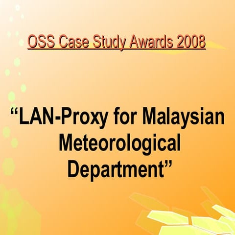 Meteorological Department Sharing Success Story by the Regional OSS Case Study Winners | ODP