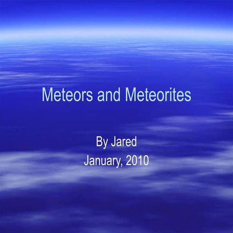 Meteors And Meteorites | PPT
