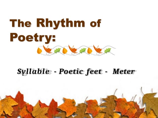 Meter in Poetry | PPT