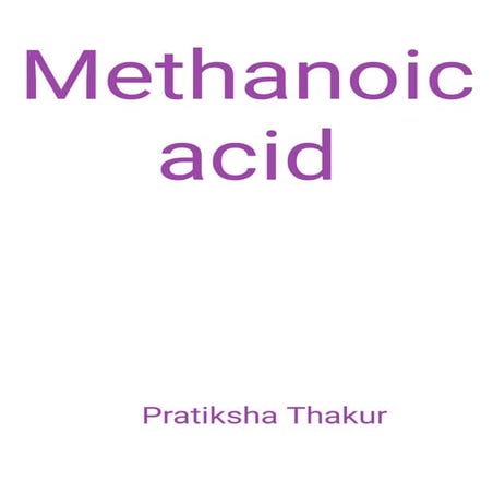 Methanoic acid | PDF