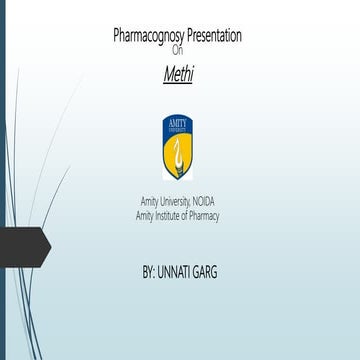 Methi Pharmacognosy | PPTX