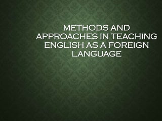 The PPP & ESA teaching methods | PPT