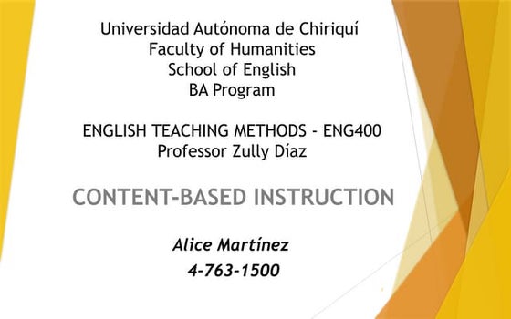 Content-Based Instruction (CBI) | PPTX