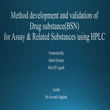 Method development and validation | PPTX