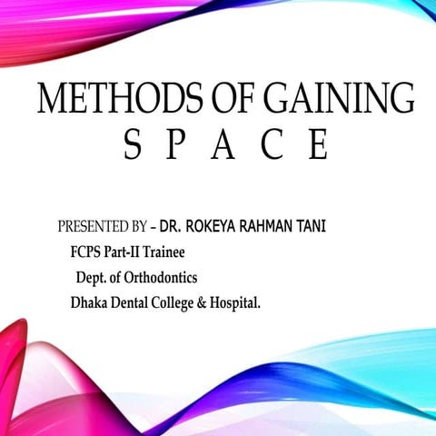 Method of gaining space | PPTX