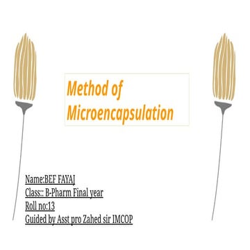 Method of Microencapsulation and Their Classification .pptx