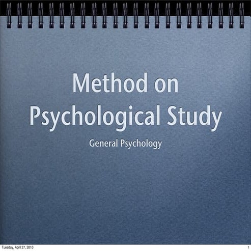 Method of psychological study | PDF