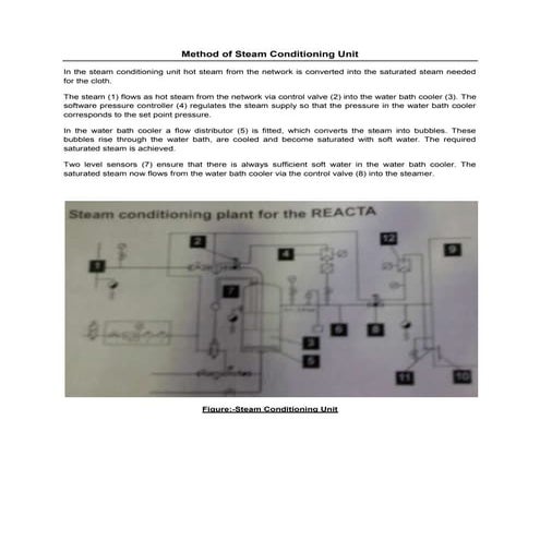 Method of steam conditioning unit | PDF